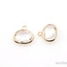 2pcs - Crystal Glass and Gold Frame Pendant / Crystal / Clear / 16k ...