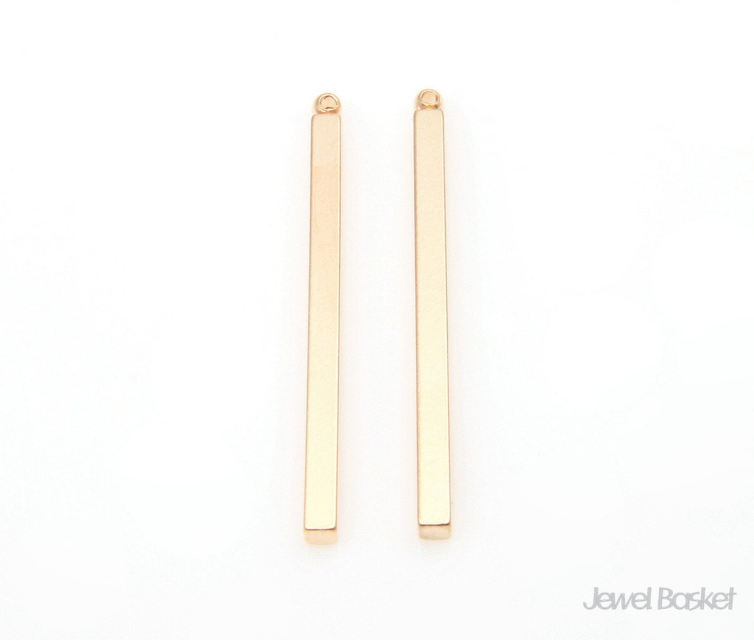 Matte Gold Bar Pendant for Earrings / 2mm X 32mm / BMG280-P (4pcs) - Etsy