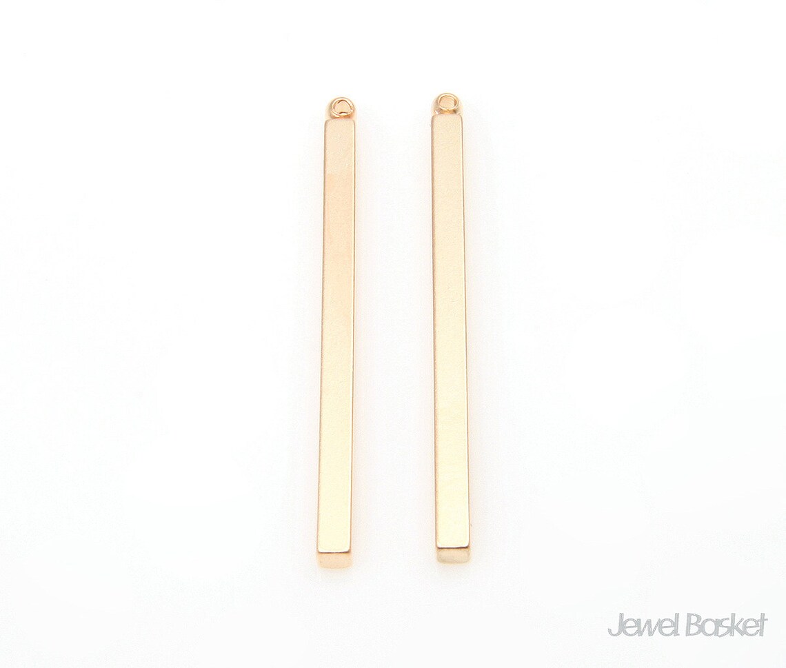 Matte Gold Bar Pendant for Earrings / 2mm X 32mm / BMG280-P - Etsy