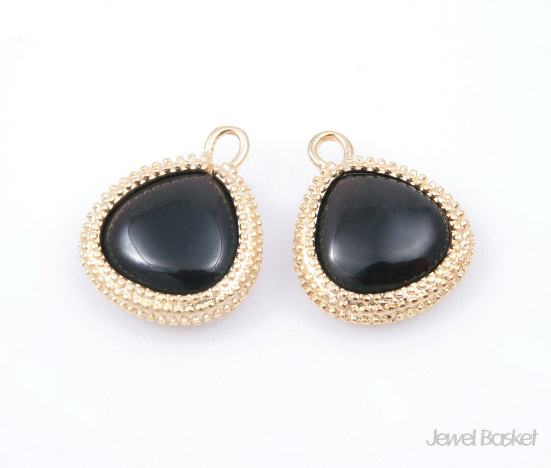 Smoky Quartz Color and Matted Gold Framed Triangle Pendent for Handmade ...