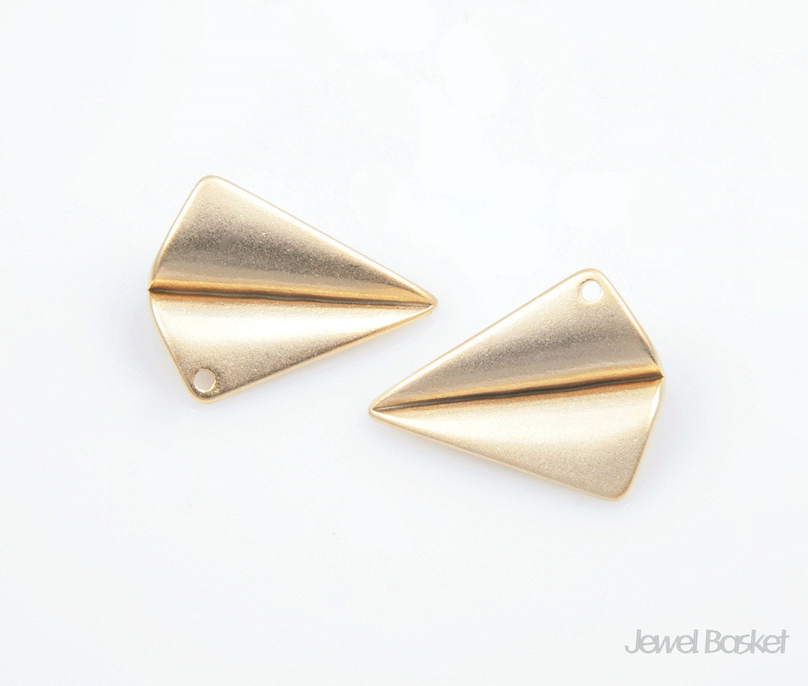 Paper Airplane in Matte Gold - 2pcs Airplane Pendant, Necklace Pendant ...