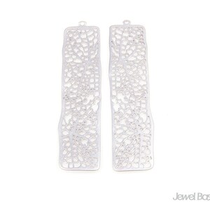 Large Rectangle Mesh Bar in Matt Gold - 2pcs Large Net Pendant / 12mm X ...