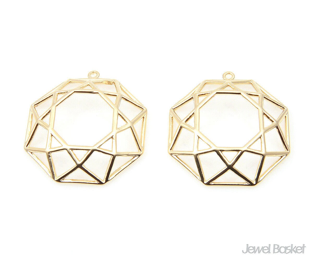 Octagon Pendant in Matte Gold / 24.0mm X 27.0mm / BMG358-P (2pcs) - Etsy