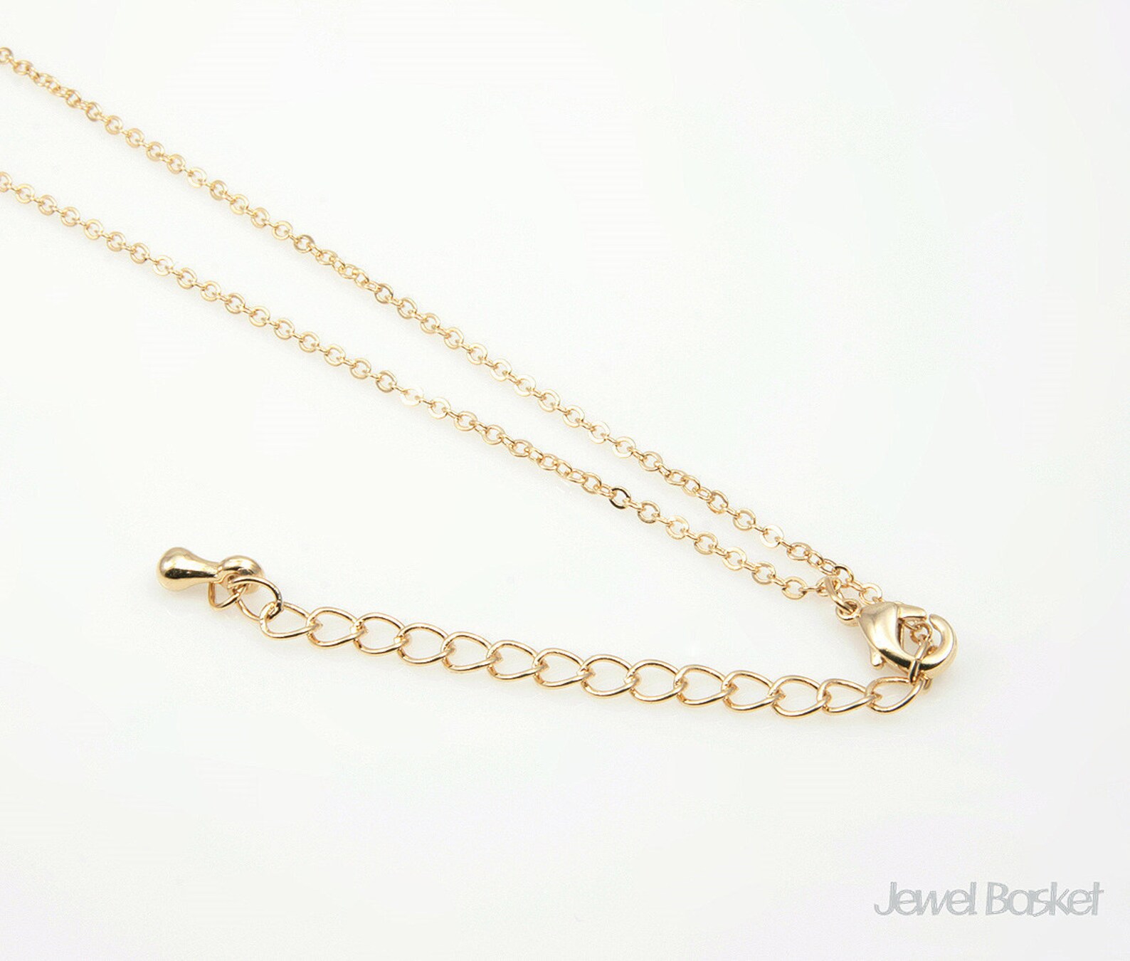 28 Gold Plated Chain With Extension 235SF 1.6mm X - Etsy