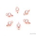 CRG004-C2 (6pcs) / Tiny Cubic Connector in Rose Gold Ver.2 / 4mm X 9mm ...