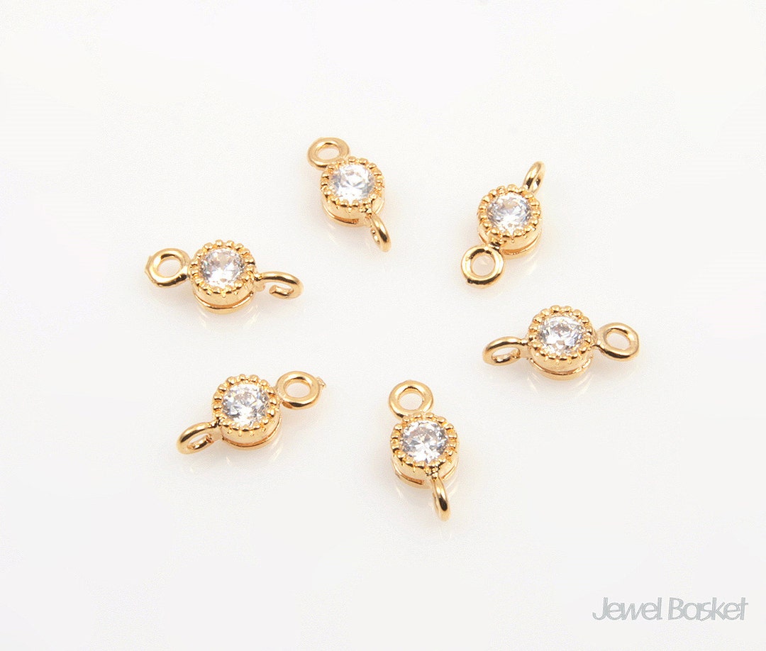 CG004-C2 (6pcs) / Tiny Cubic Connector in Gold Ver.2 / 4mm X 9mm - Etsy