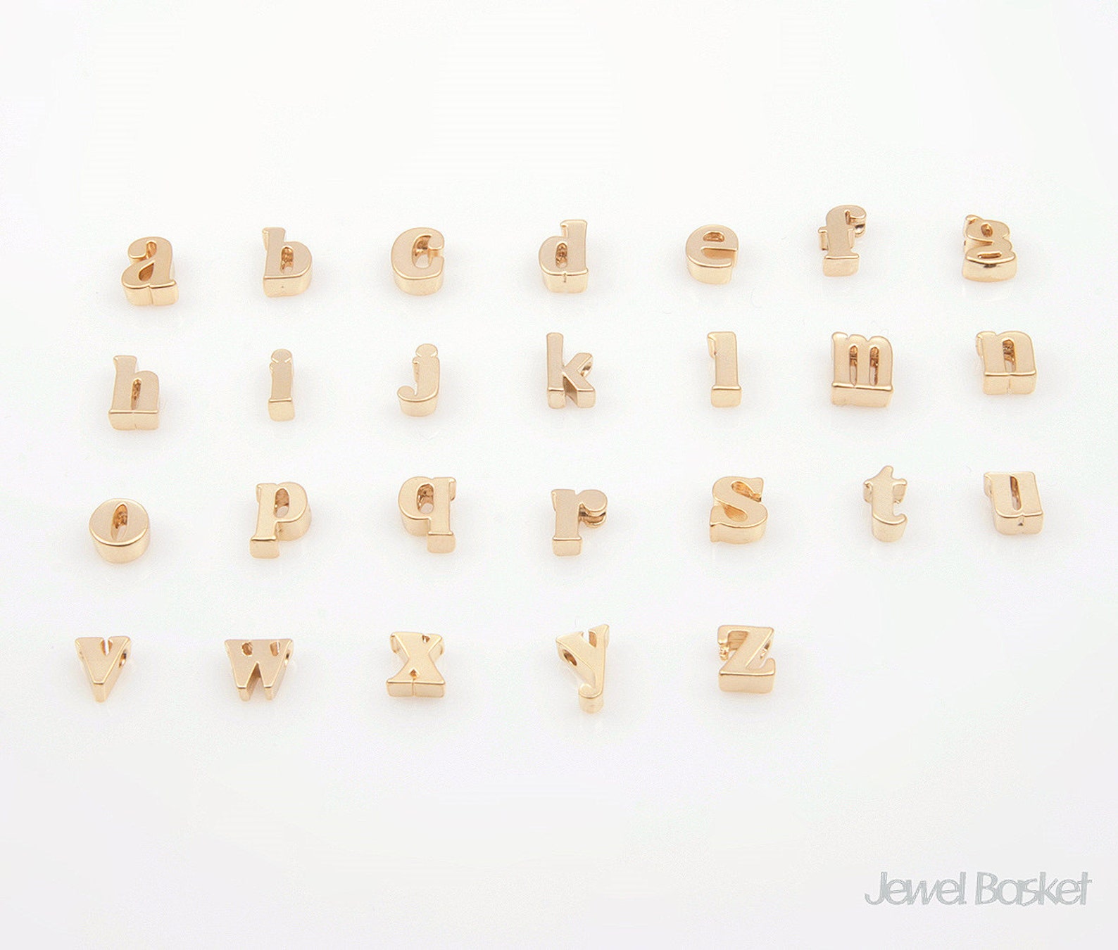 Matte Gold Lower Case Alphabet 2pcs Small Letter - Etsy