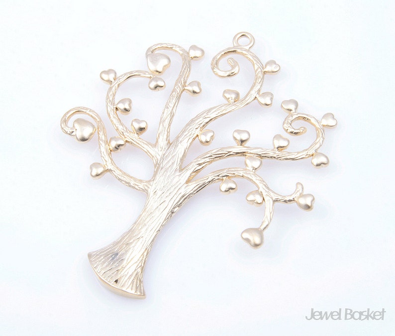 Heart Tree Pendant 2pcs Small Heart Leaves on Tree in Matte - Etsy