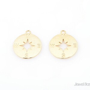 Compass Bearing in Matte Rose Gold / 12.0mm X 14.0mm / BMRG340-P (2pcs ...