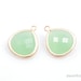 2pcs - Light Mint Color and Matte Gold Framed Glass Pendent / Light ...