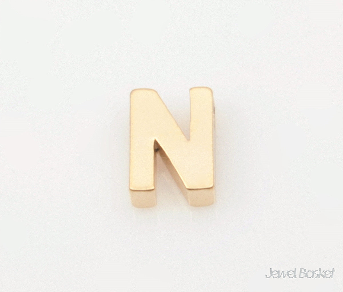 Brass Beads Matte Gold Upper Case Alphabet Capital Letter N | Etsy