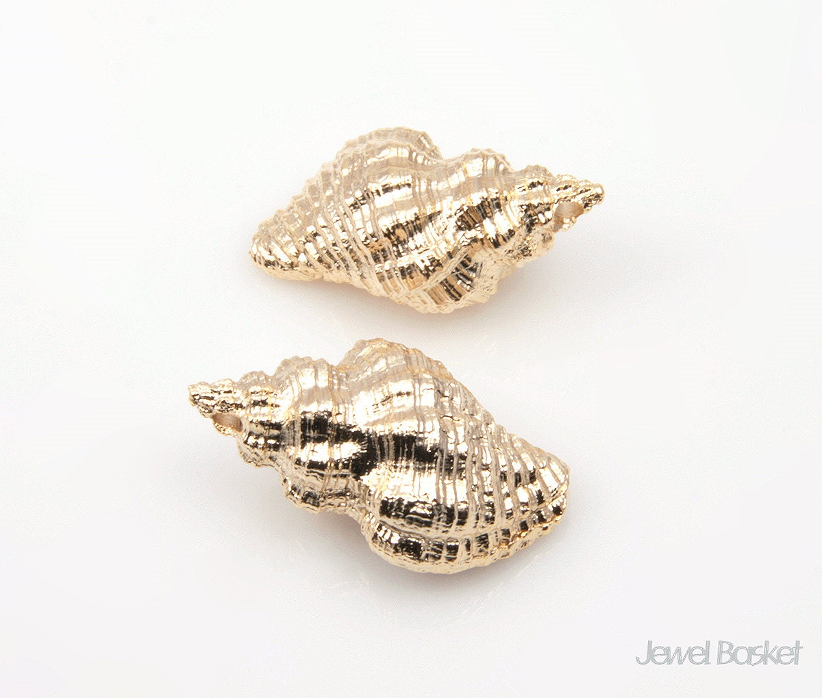 Seashell Charm in Matte Gold / 14.0mm X 24.0mm / BMG189-P (2pcs) - Etsy