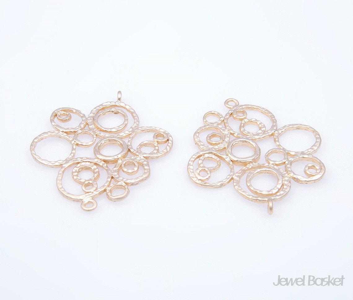 Multi Bubble Connector in Matte Gold / 28mm X 33mm / BMG101-C - Etsy