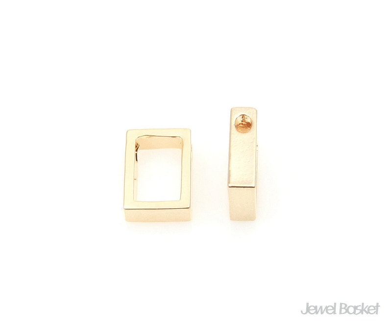 Rectangle Outline Charm in Gold / 6.0mm X 8.5mm / BG297-P - Etsy