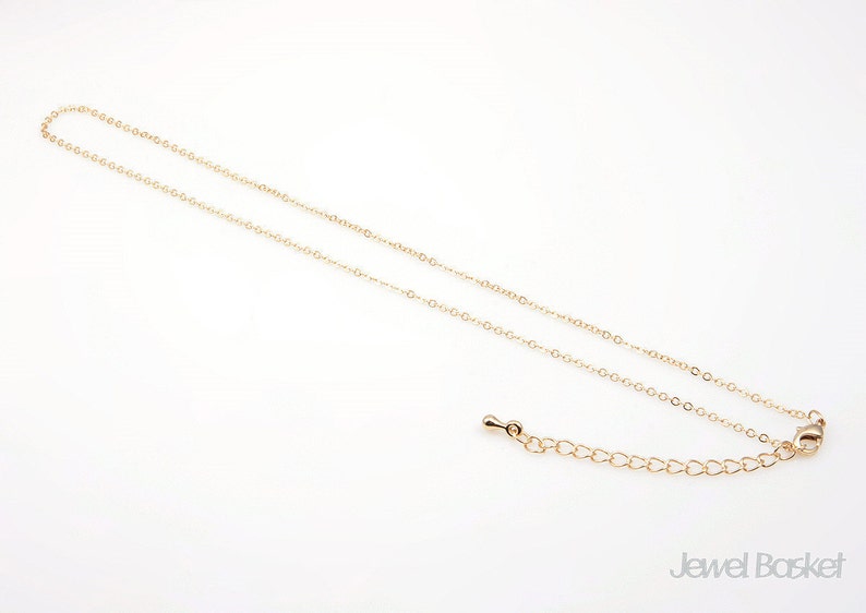 28" Gold Plated Chain With Extension - 235SF (1.6mm X 2mm) / 28 Inches ...