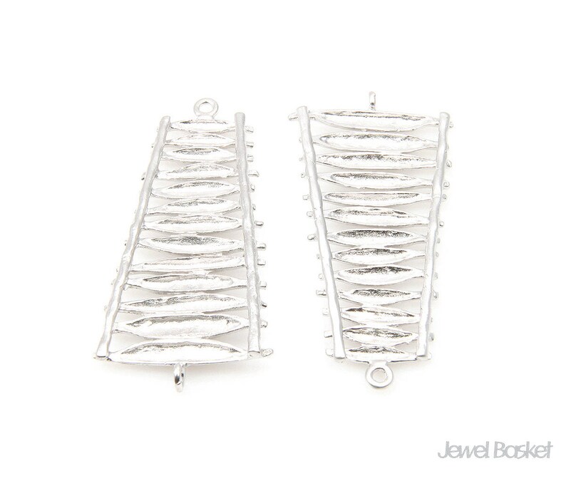 2pcs Ladder Connector in Matte Rhodium / 19.3mm X 39.5mm / - Etsy