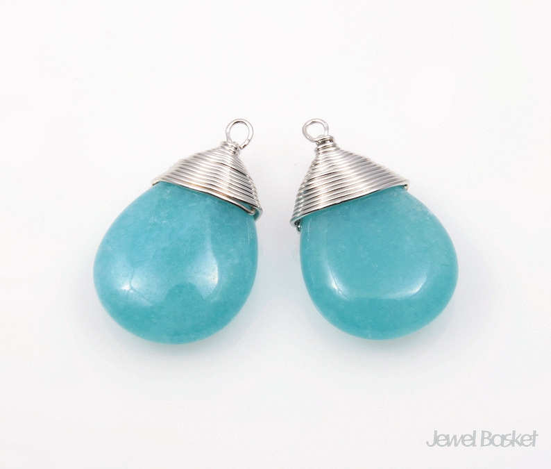 Mint Color Jade and Silver Framed Pendant 2pcs Mint Jade - Etsy