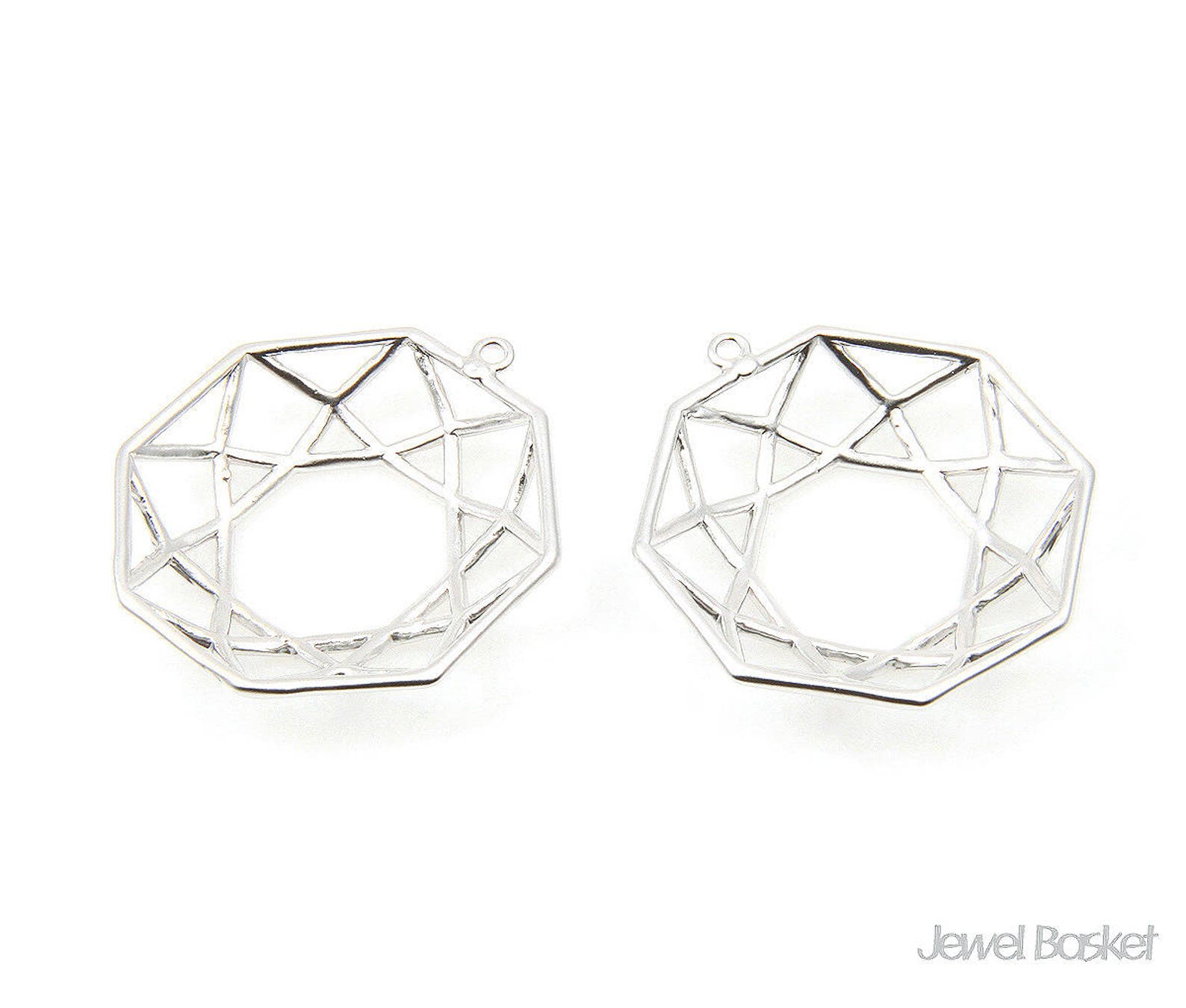 Octagon Pendant in Matte Gold / 24.0mm X 27.0mm / BMG358-P - Etsy