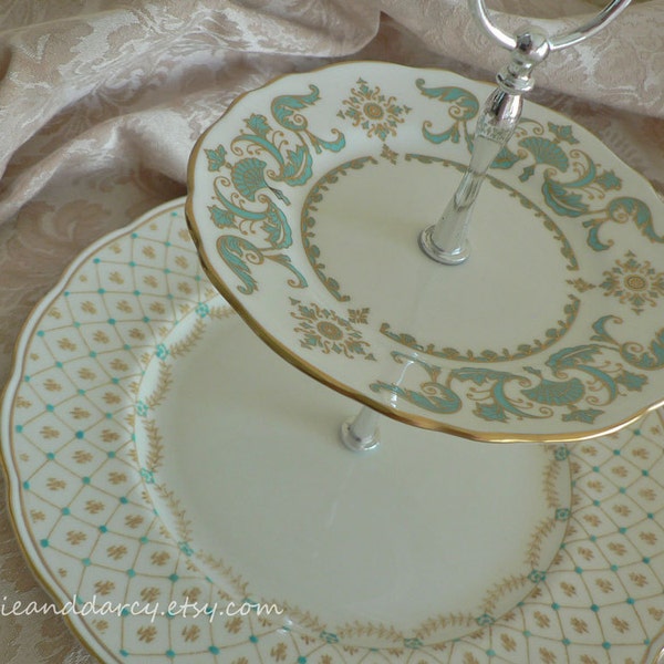 Turquoise Cake Stand - Etsy