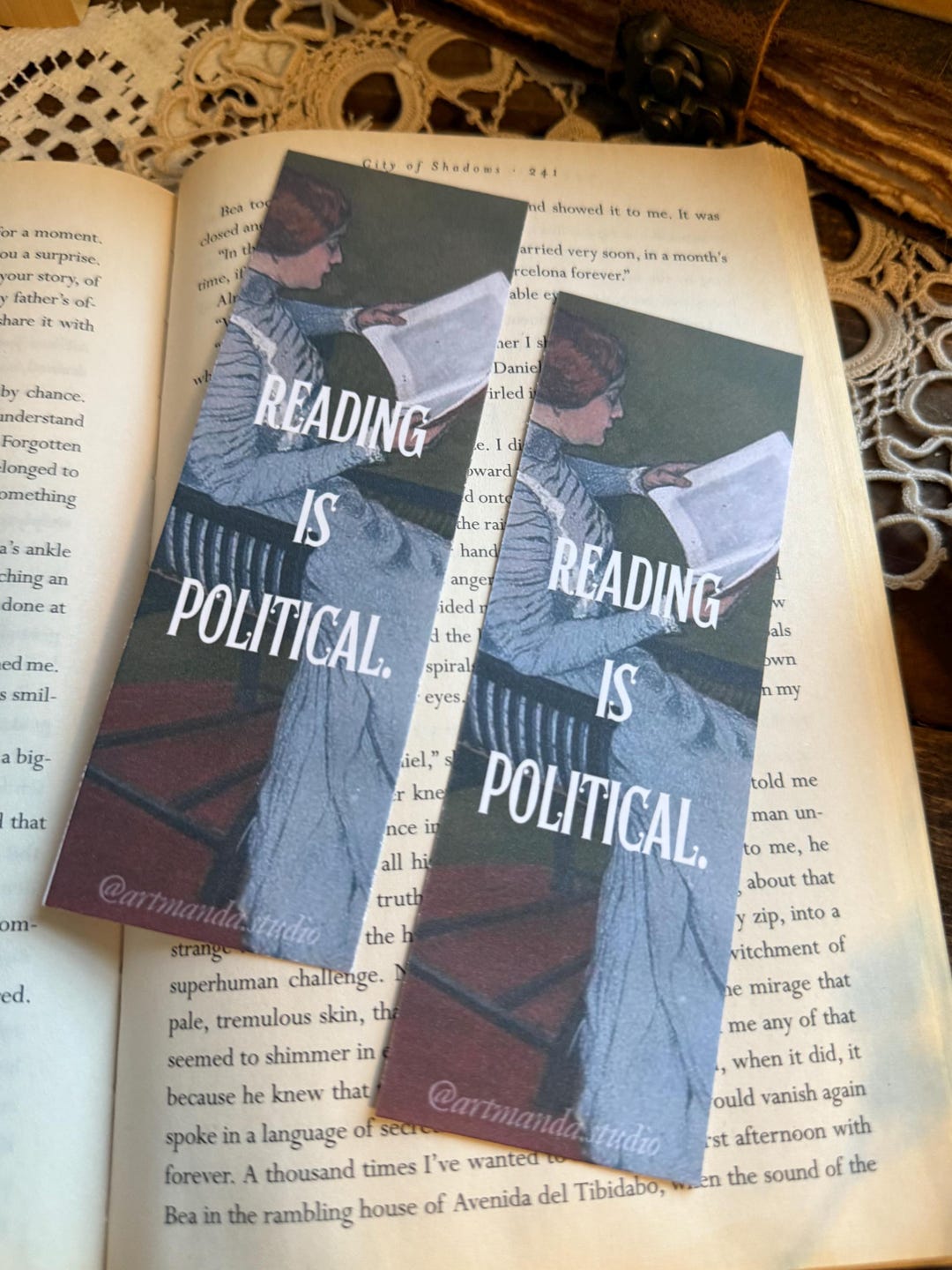 Reading is Political Bookmark | Fine Art Bookmark | Book Lover Gift ...