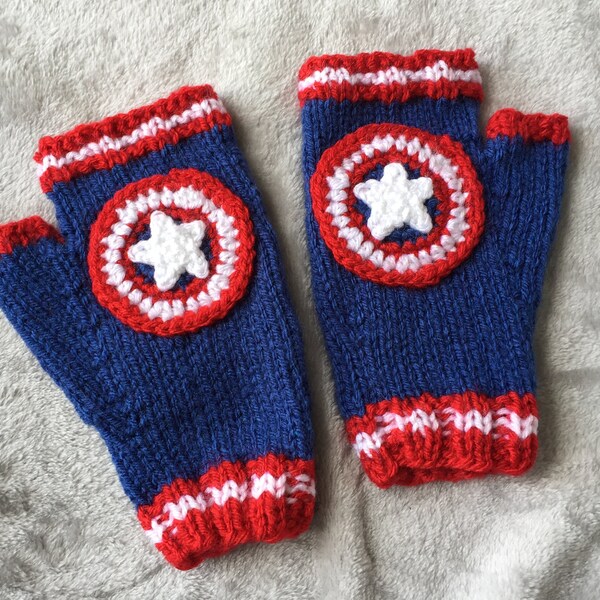 Captain America Gloves - Etsy