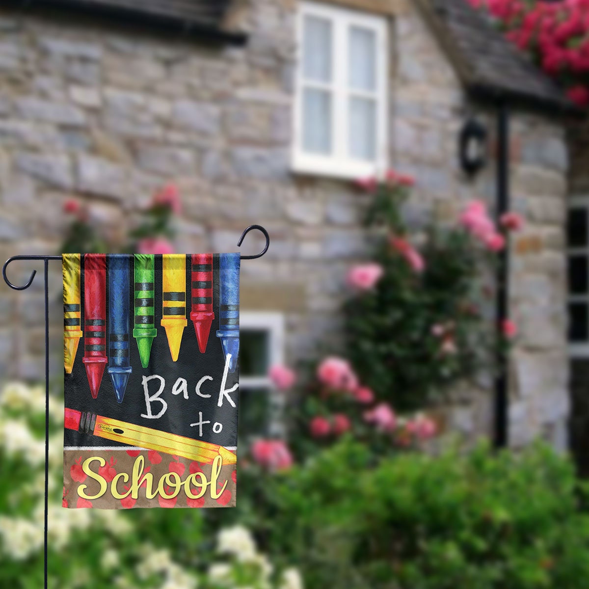 Back to School Crayons Garden Flag, classroom flag sold by Chetna ...