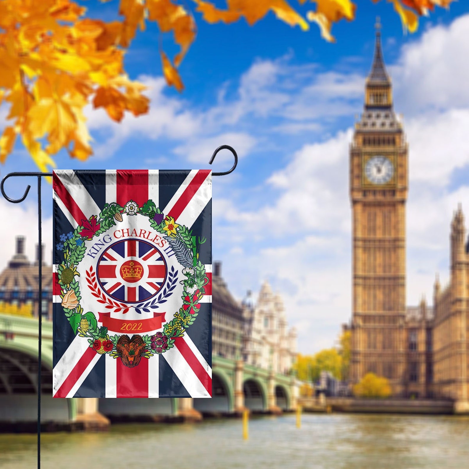 King Charles III Flag Royal Monarchy Royal Cypher Flag God - Etsy
