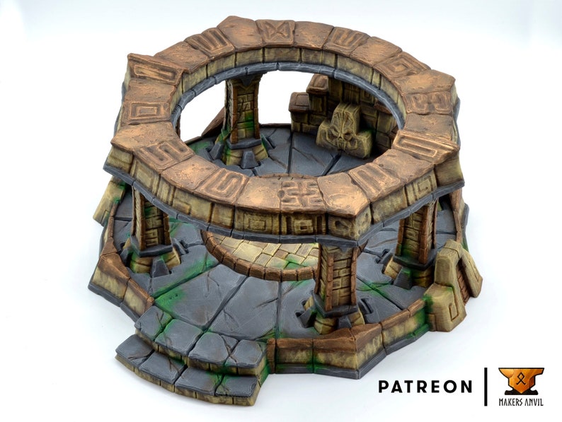 Forgotten Temple Circular Temple Dnd Miniature Structure - Etsy Australia