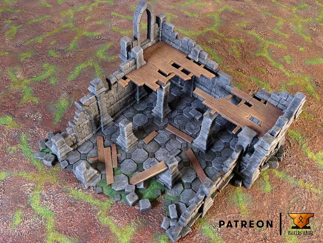 The Ruined Church Church Dnd Terrain - Etsy