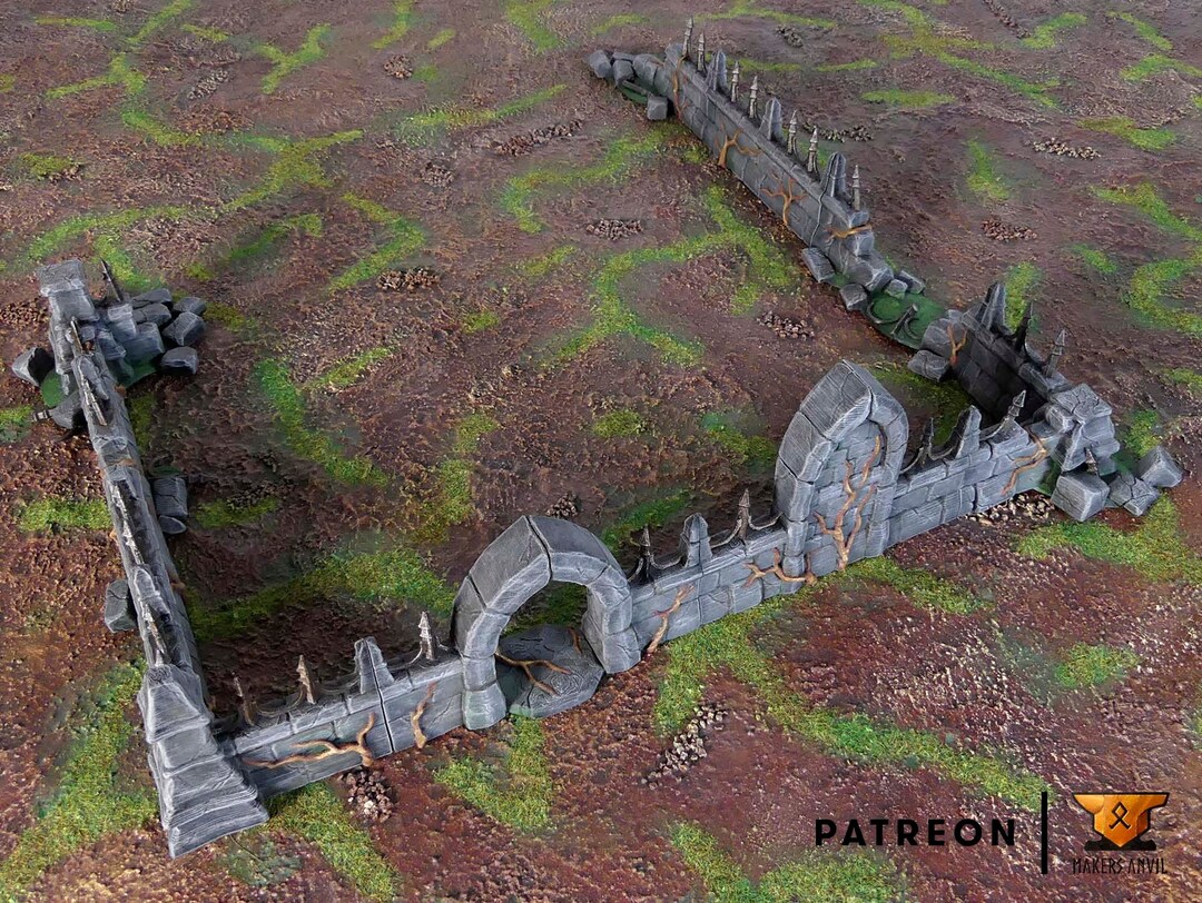 The Ruined Church Modular Walls Dnd Scenery - Etsy