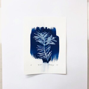 Cyanotype Art, Pine Tree, Forest Art, Mountain Art - Etsy