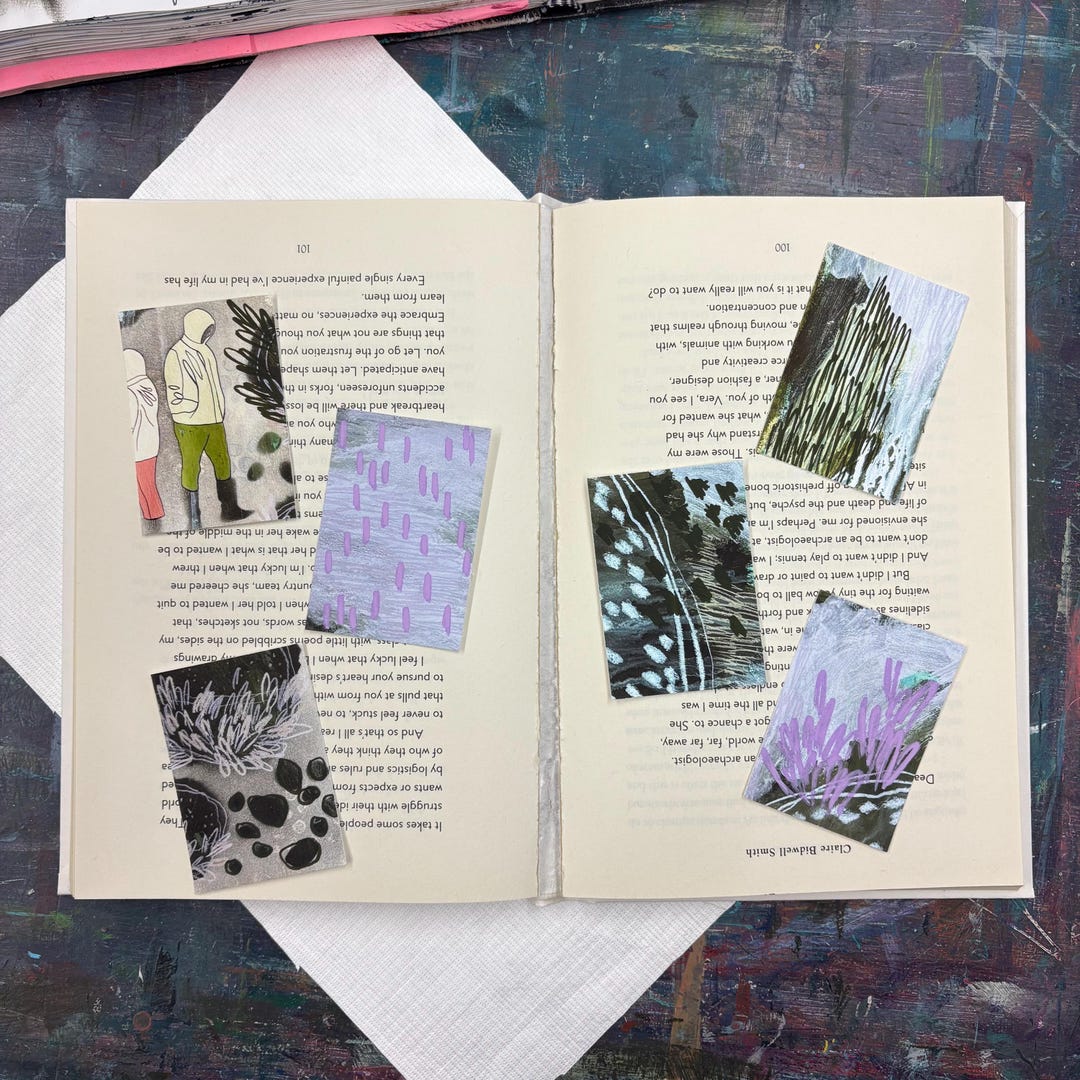 Mini Bookmarks, Recycled Paper Mini Bookmarks, Pack of 6 Mini Bookmarks ...