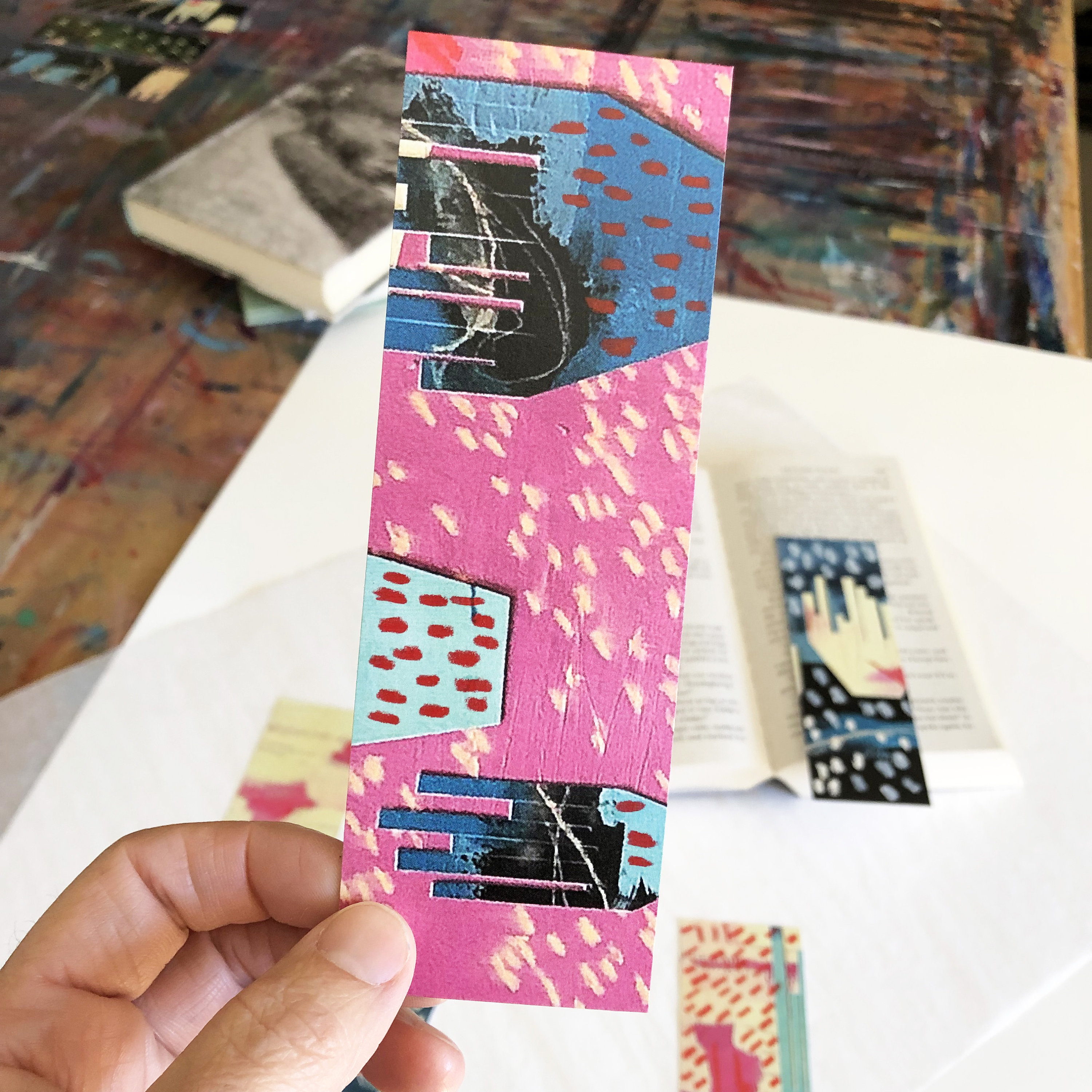 5 Pack Bookmarks, Recycled Paper Bookmarks, Set of 5 Embellished ...