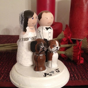 Unique Made to Order Bride and Groom Wood Peg Doll Wedding | Etsy