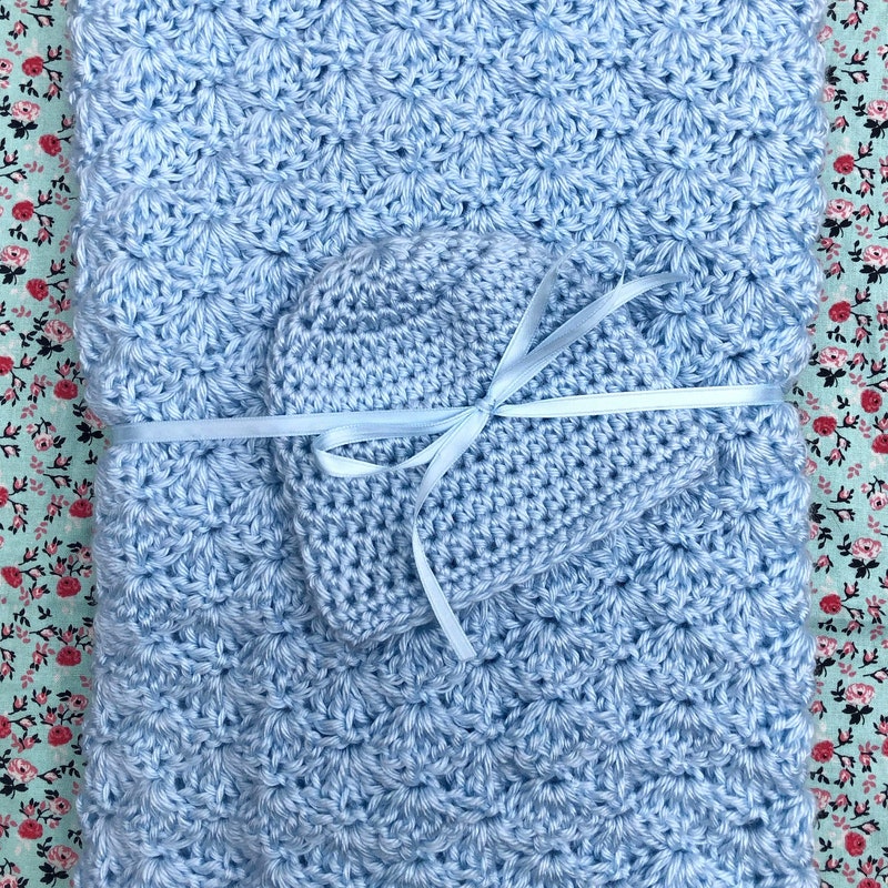 Blue Crochet Blanket - Etsy