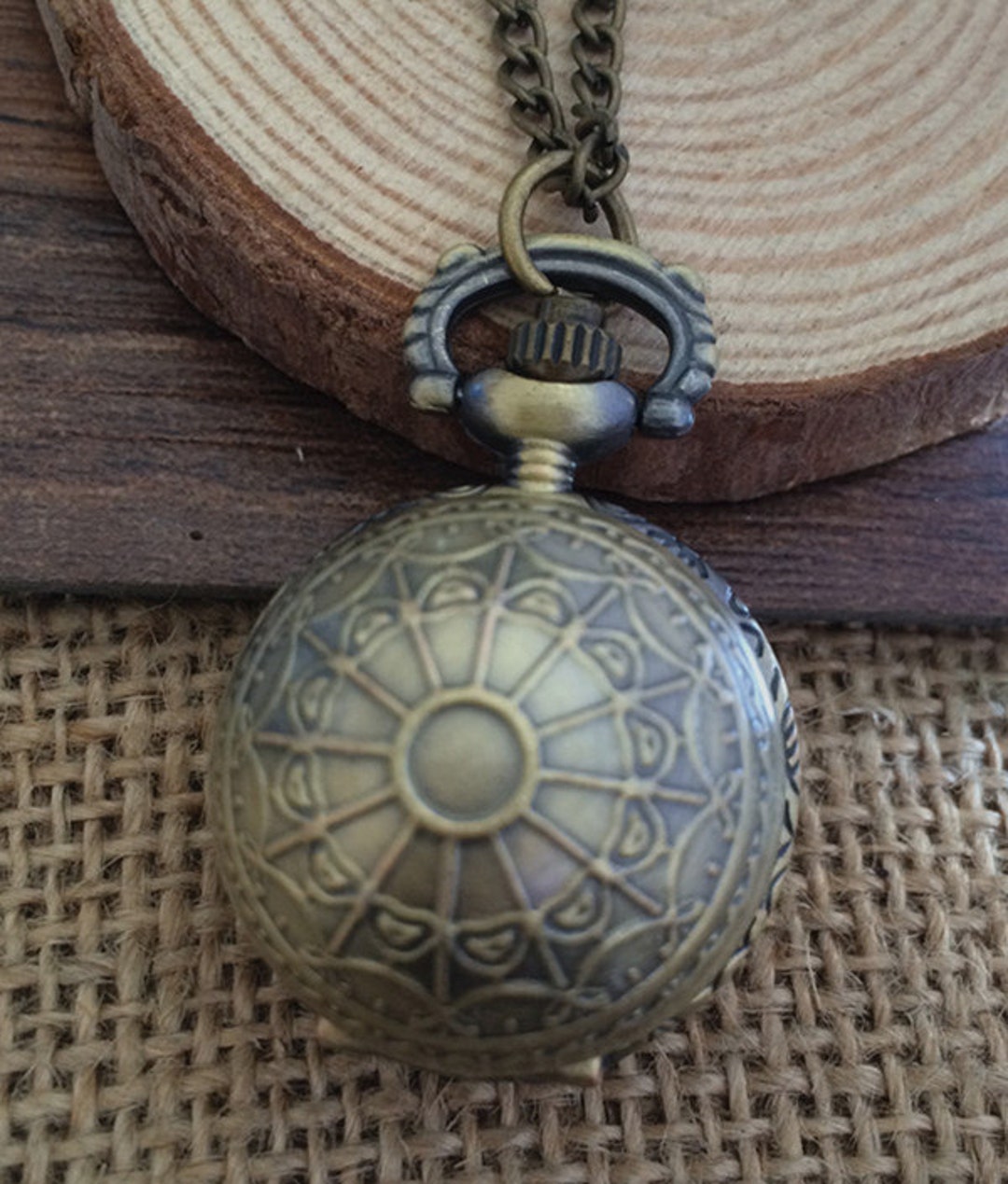 1pcs 26mmx26mm Bronze Color Ball Locket Pocket Watch Charms Pendant ...
