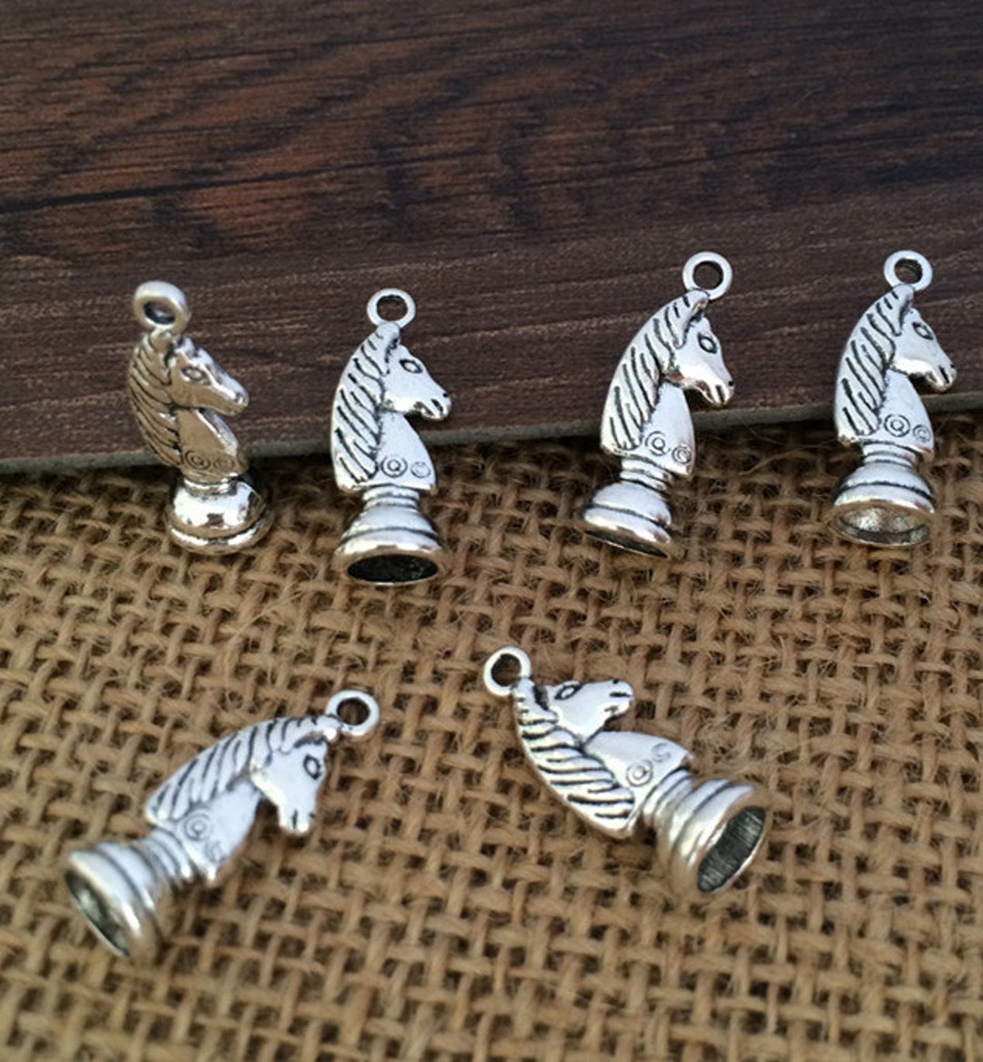 30pieces 20mmx8mm Chess Charm - Antique Silver Charm Pendant - Etsy