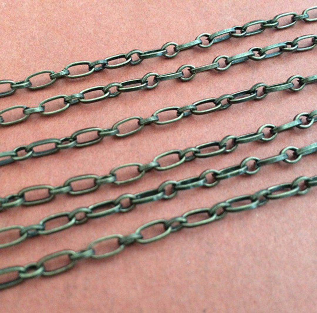4m Bronze Necklace Chain for Jewelry Making 3MMX7MM - Etsy