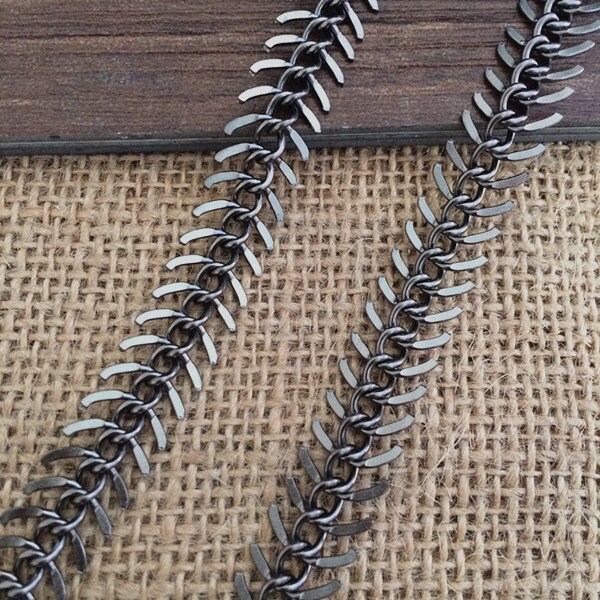 1m Gunmetal Chain 10x5mm Wide - Etsy