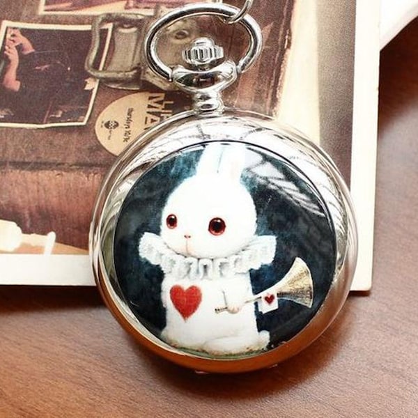 Rabbit Pocket Watch - Etsy