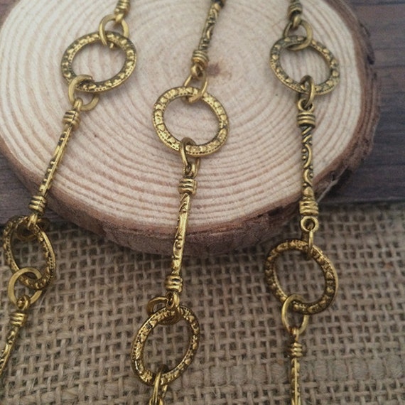 90cm antique gold chain 15mm wide | Etsy