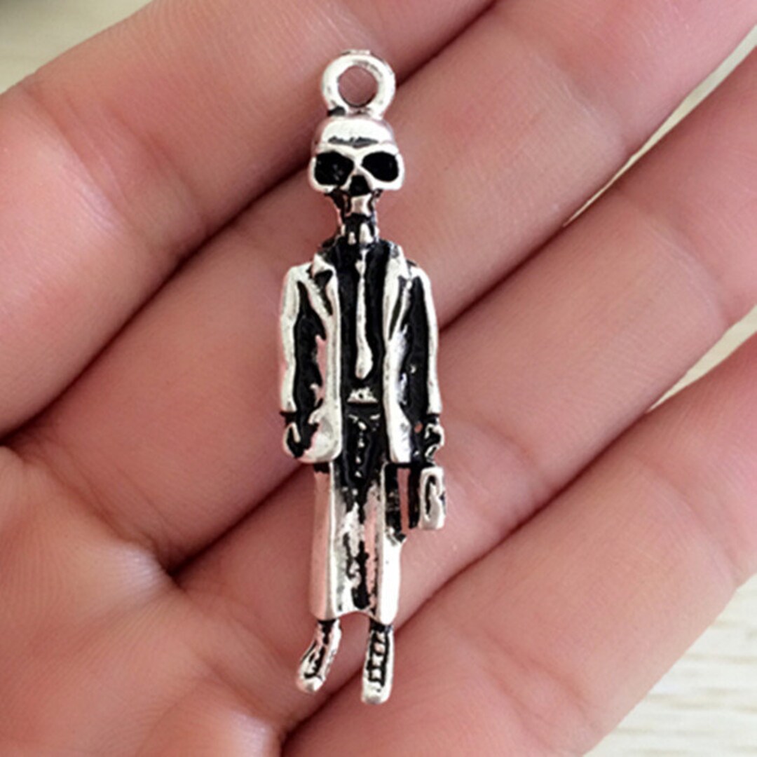 5pieces 39*10mm 3D Zombies Charm Skeleton Pendant - Antique Silver ...