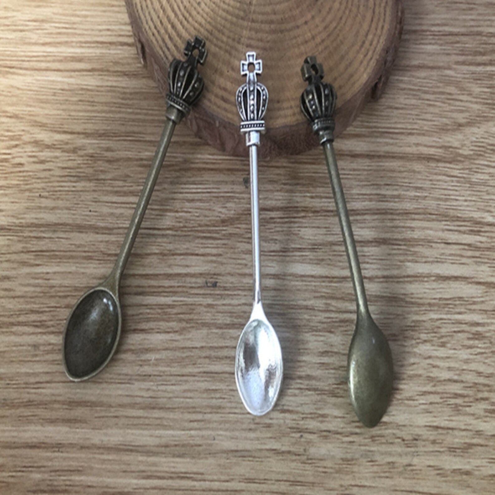 20pieces 5715mm Crown Spoon Charm Antique Bronze and - Etsy