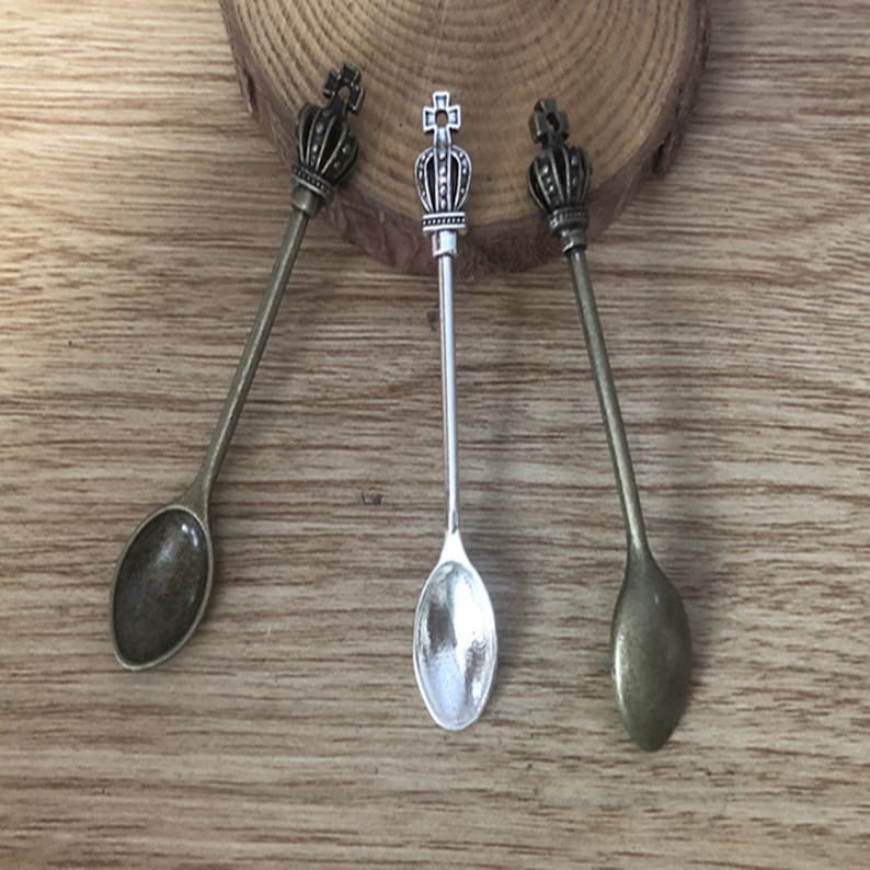 20pieces 5715mm Crown Spoon Charm Antique Bronze and - Etsy