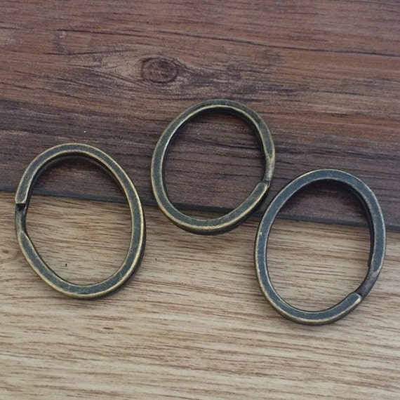 20pcs 36x27mm Bronze Oval Key Ring | Etsy