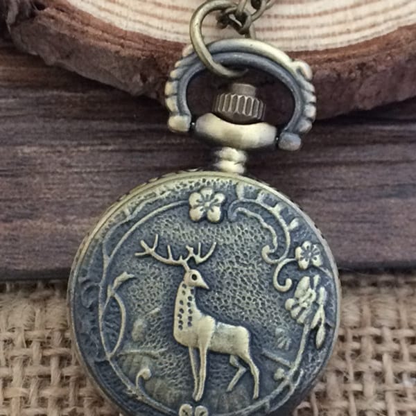 Deer Pocket Watch - Etsy