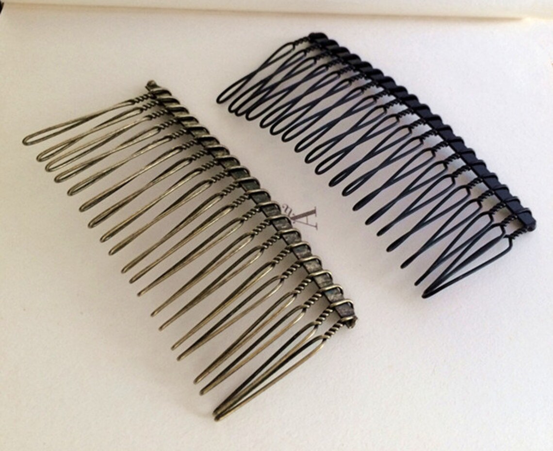 20teeth Assorted Colors Metal Hair Combs 10PCS - Etsy
