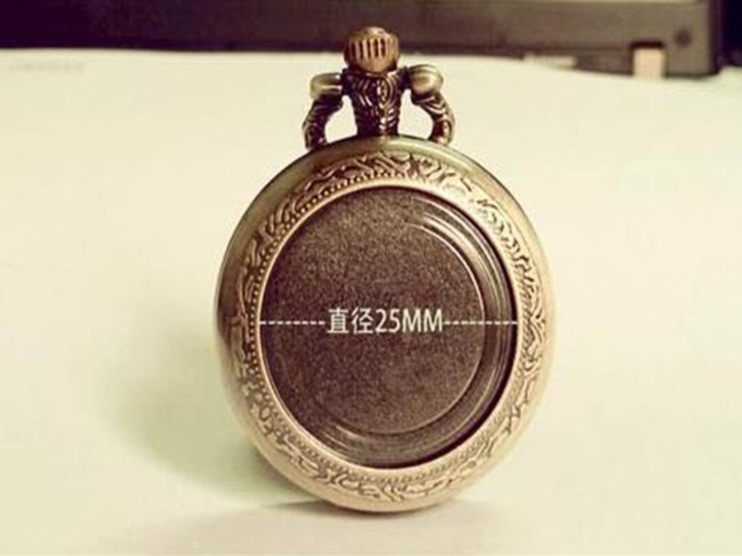 1pcs DIY Bronze Pocket Watch Charms Pendant PW055 35mmx35mm - Etsy