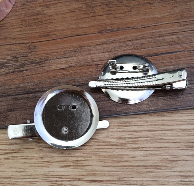 100pcs Silver Plated Brooch Back Base With Clip and Safety Pin 30mm - Etsy
