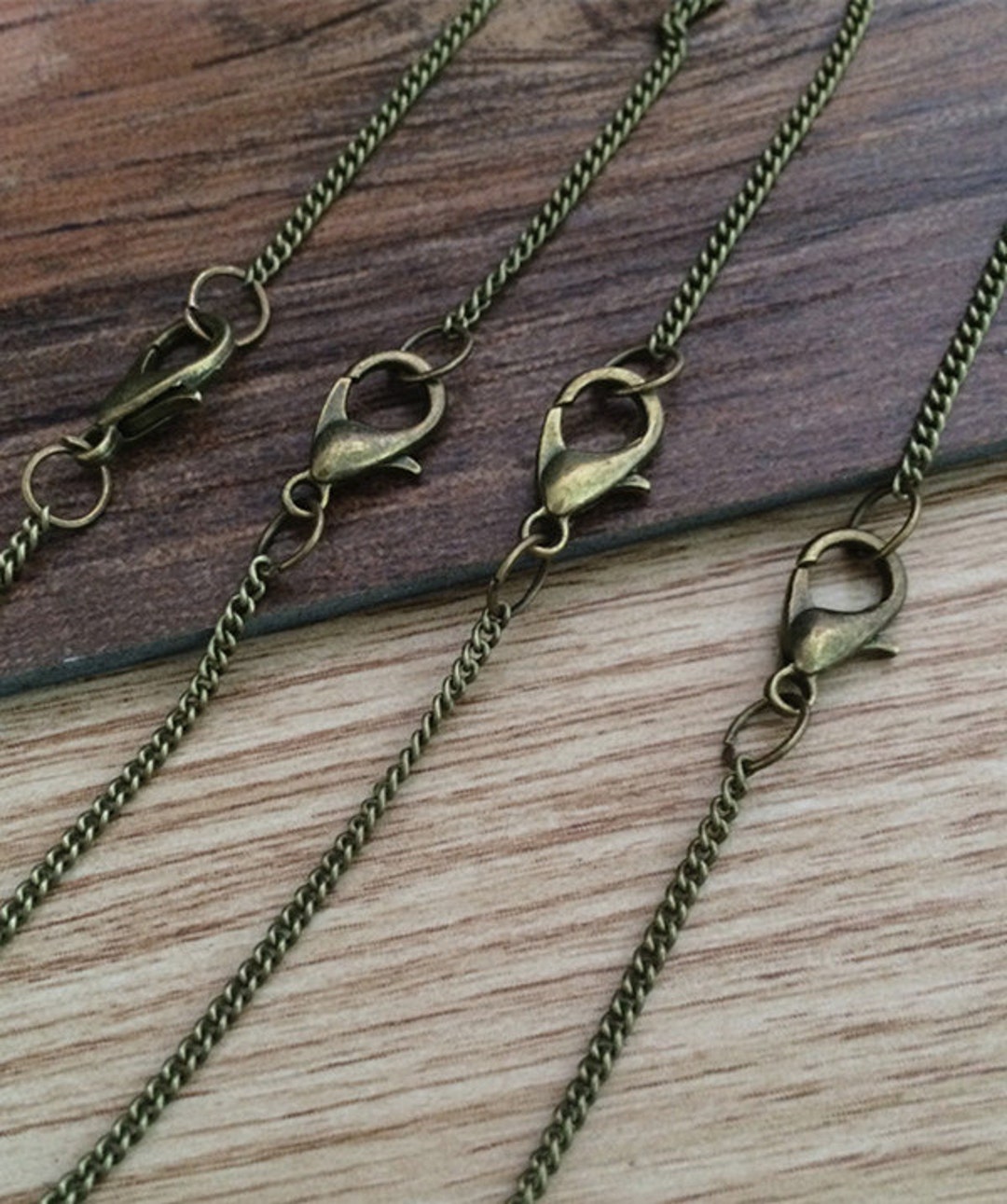 20pcs 50cm Bronze Necklace Chain for Jewelry Making 1mmx2mm - Etsy